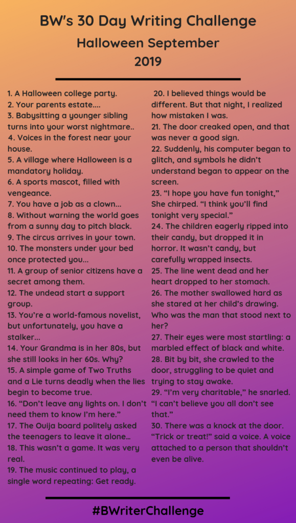 30 Eerie Halloween Writing Prompts - The Busy Writer's Notebook